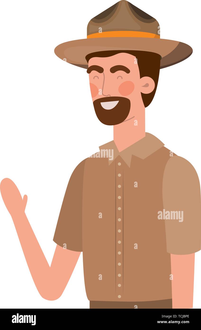 Forest ranger man cartoon design Stock Vector Image & Art - Alamy