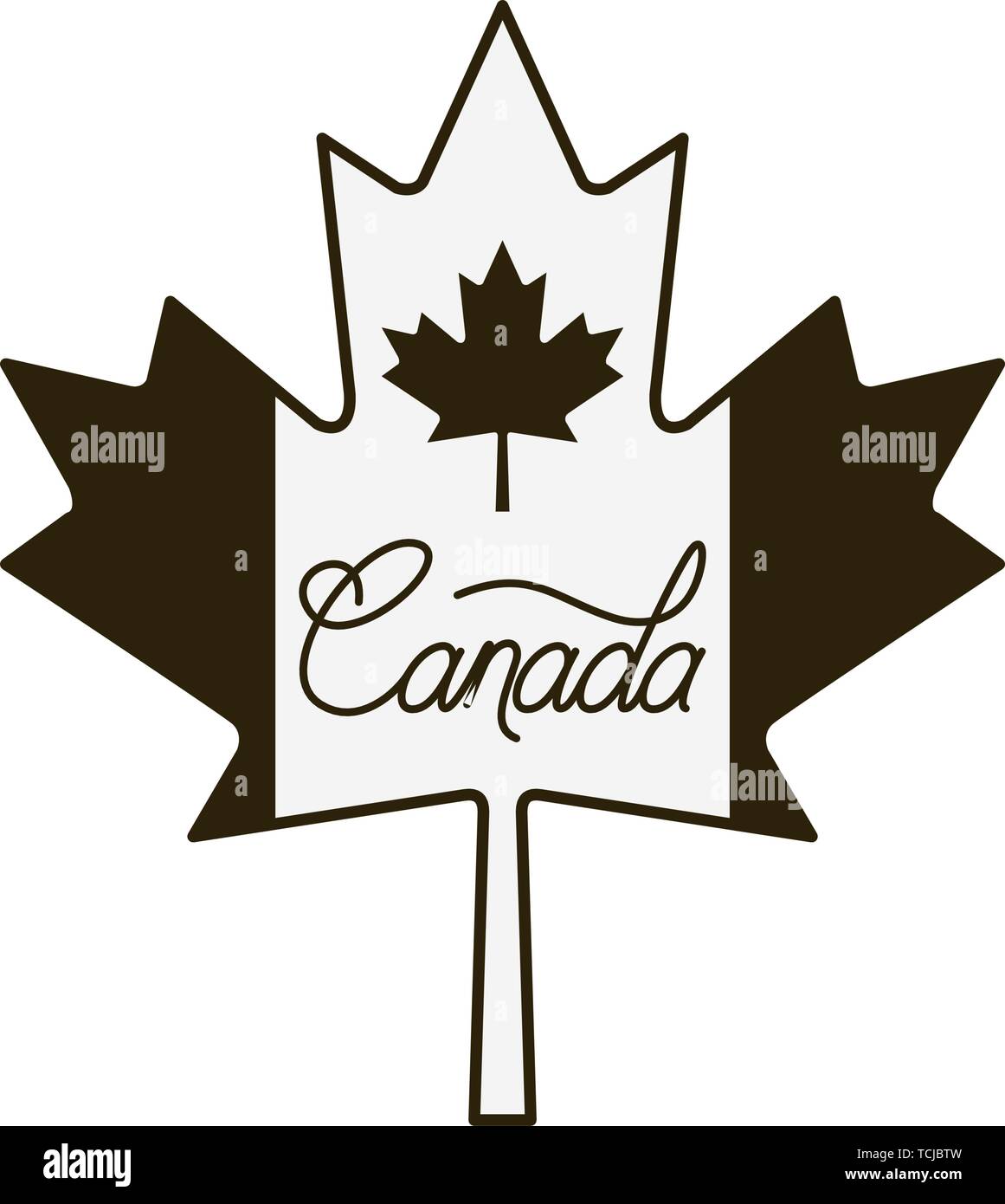 Maple leaf and canada symbol design Stock Vector Image & Art - Alamy