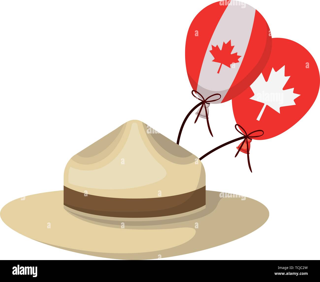 Maple leaf hat and canada symbol design Stock Vector Image & Art - Alamy
