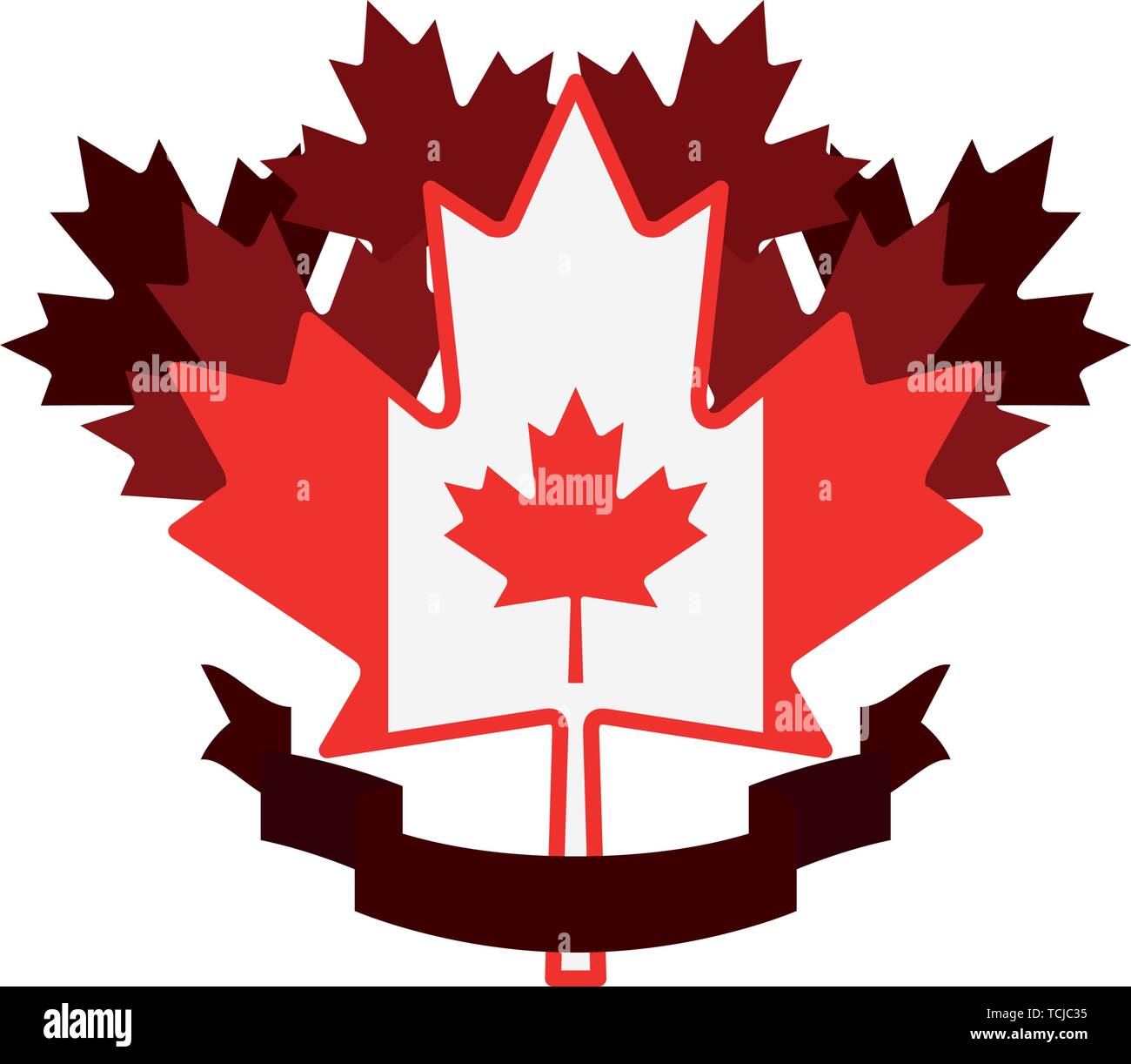Canada symbol and maple leaf design Stock Vector Image & Art - Alamy