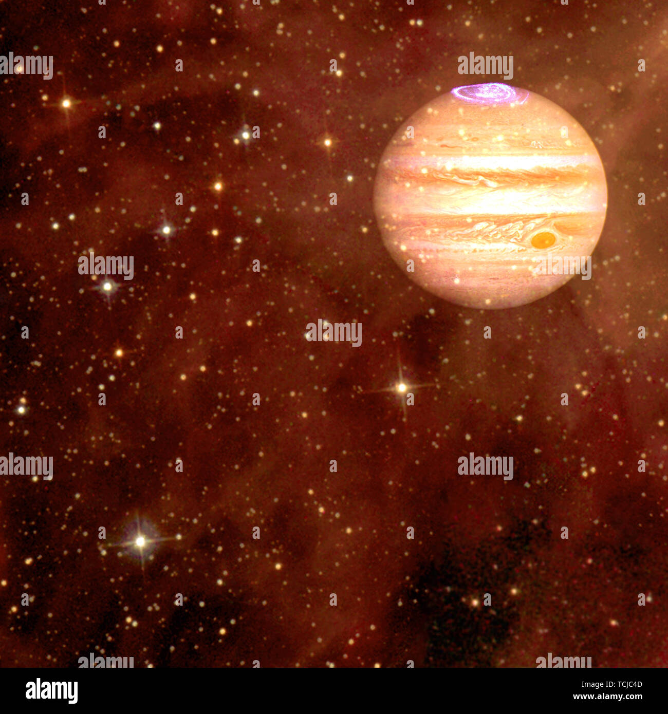 Planet Jupiter in outer space. Science wallpaper. Beauty of the ...