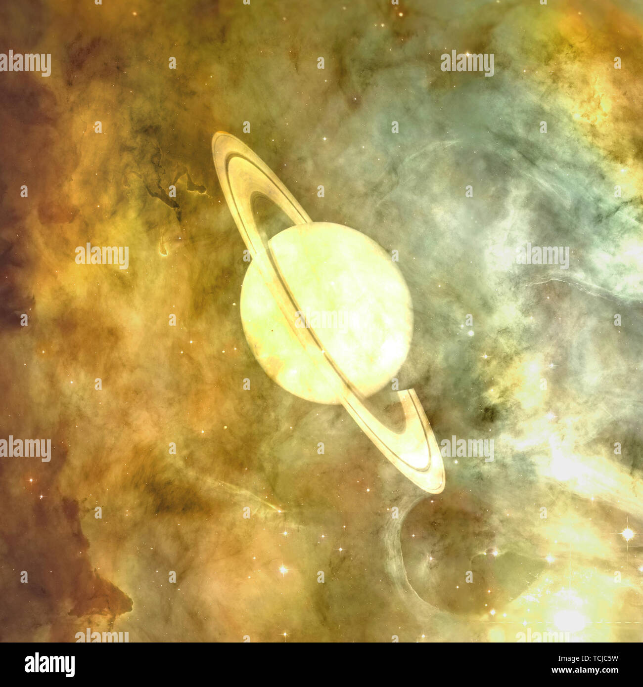 Saturn. Incredibly beautiful planets, galaxies, dark and cold beauty of ...