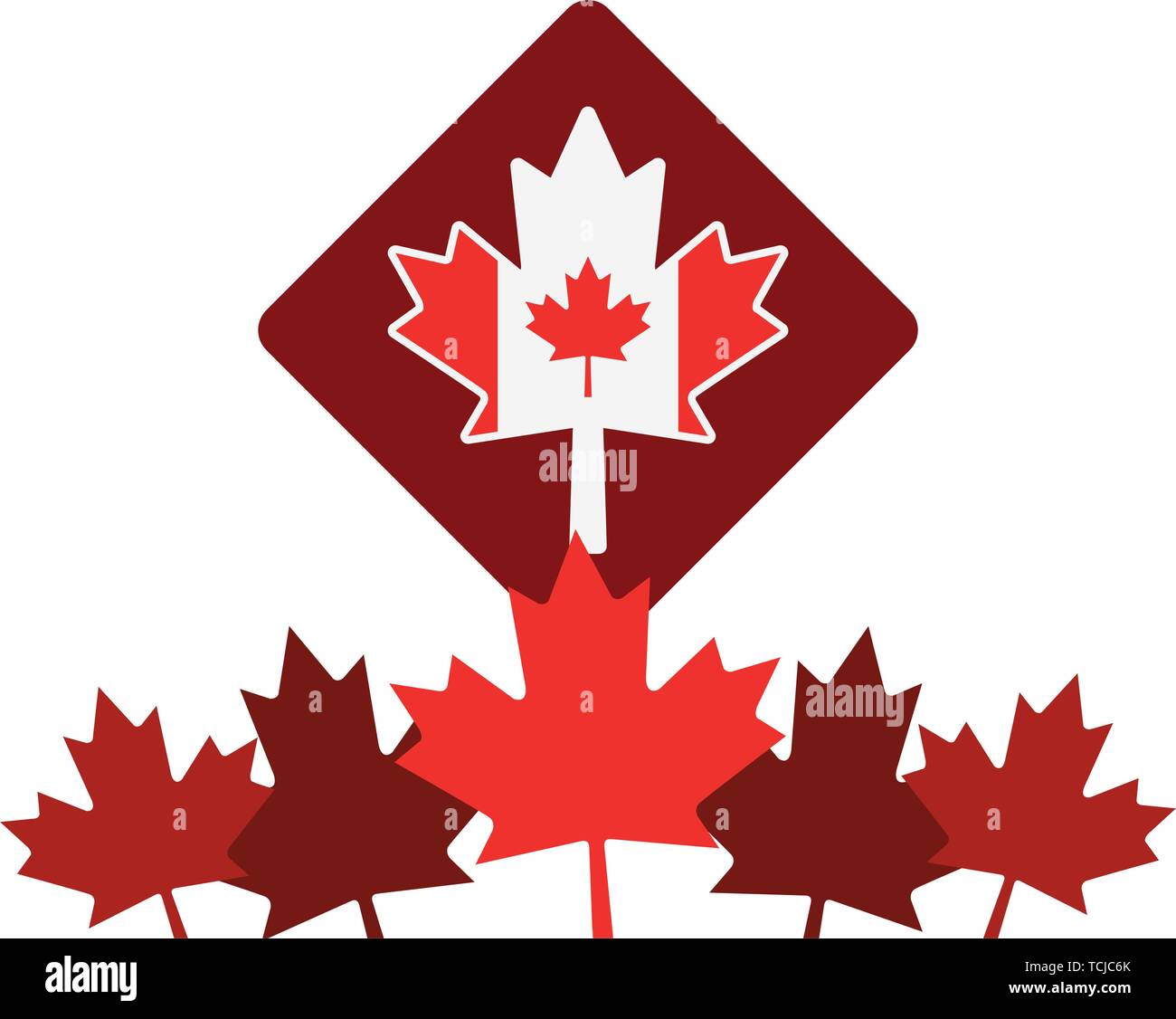 Canada symbol and maple leaf design Stock Vector Image & Art - Alamy