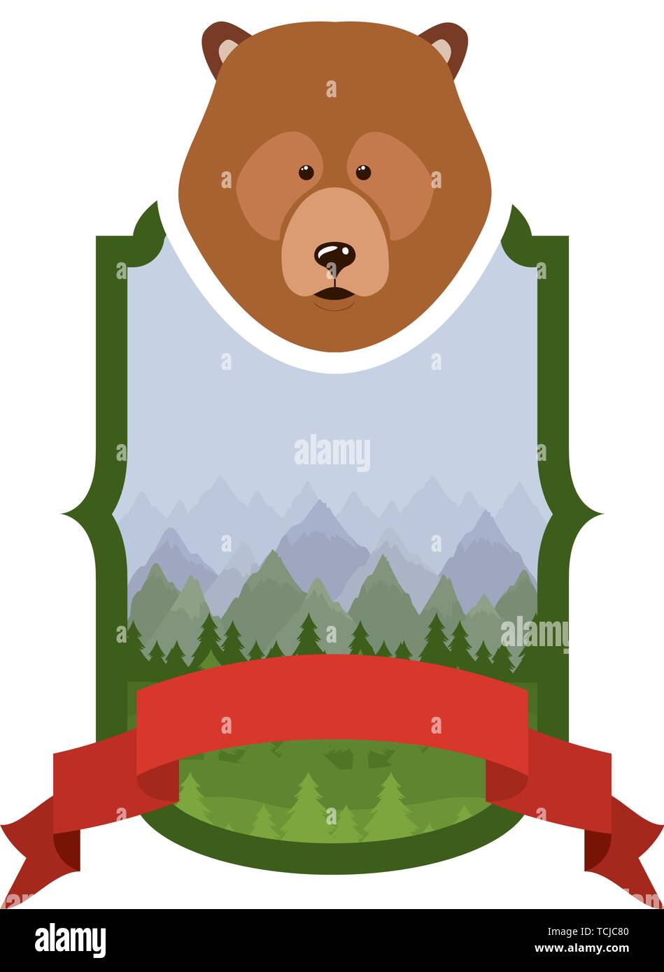 Isolated bear forest animal design Stock Vector Image & Art - Alamy