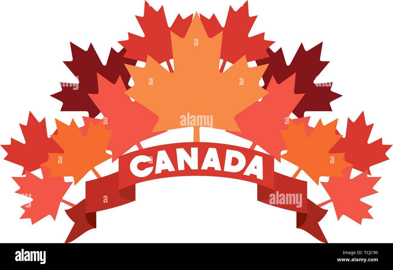 Canada symbol and maple leaf design Stock Vector Image & Art - Alamy