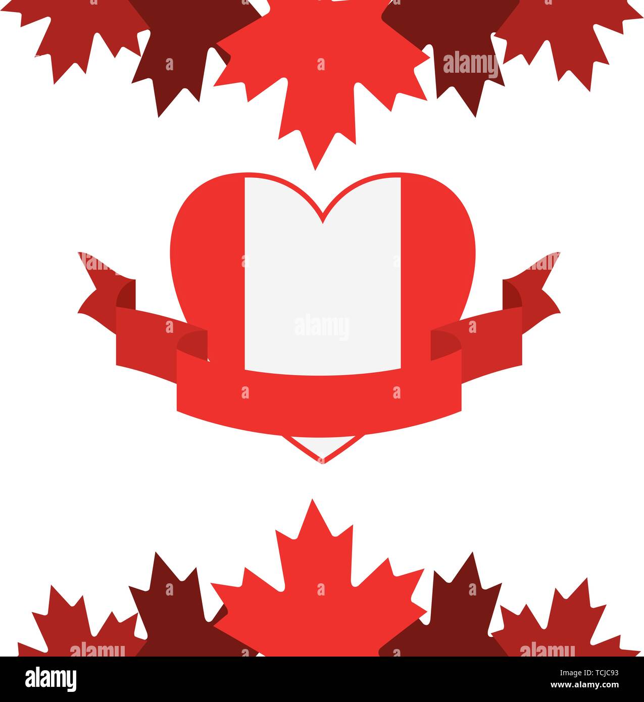 Maple leaf heart and canada symbol design Stock Vector Image & Art - Alamy
