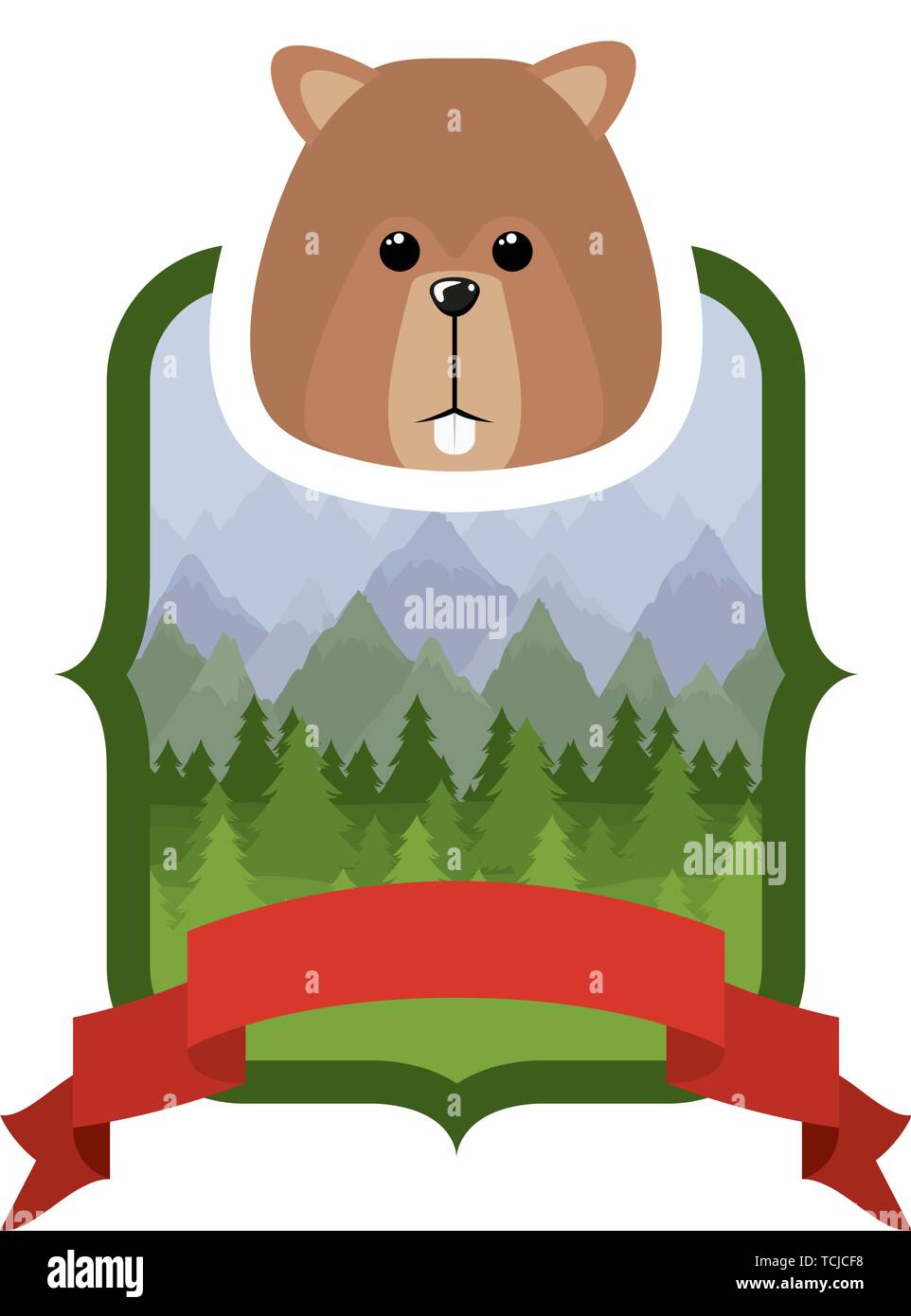 Isolated beaver forest animal design Stock Vector Image & Art - Alamy