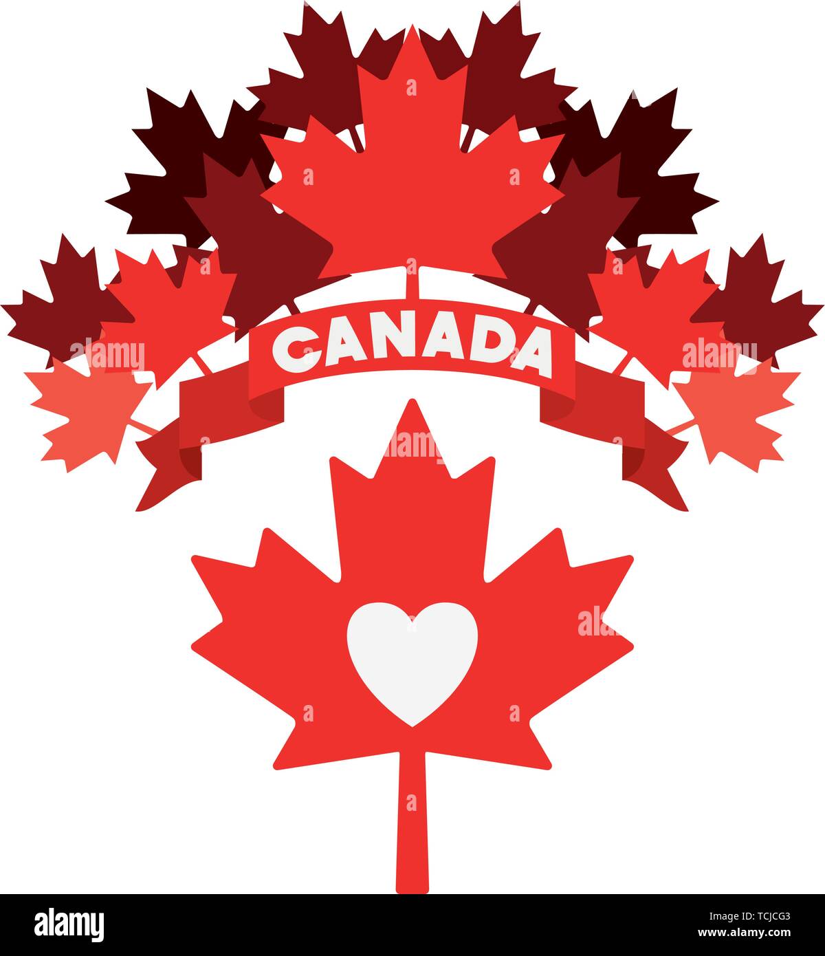 Canada symbol and maple leaf design Stock Vector Image & Art - Alamy