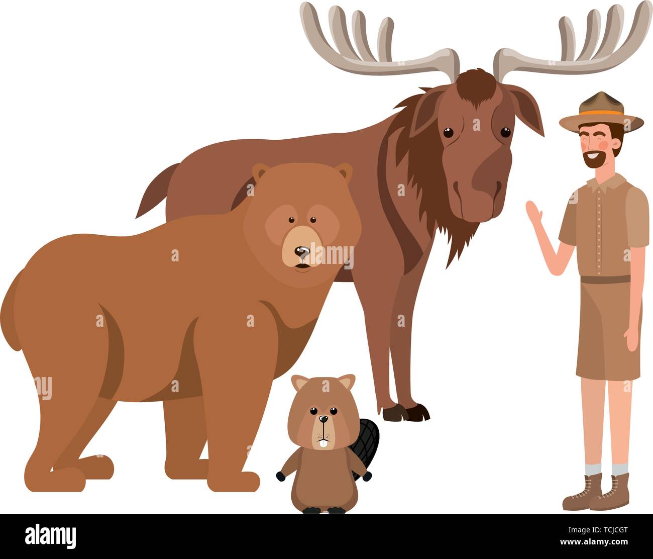 National park ranger animals Stock Vector Images - Alamy