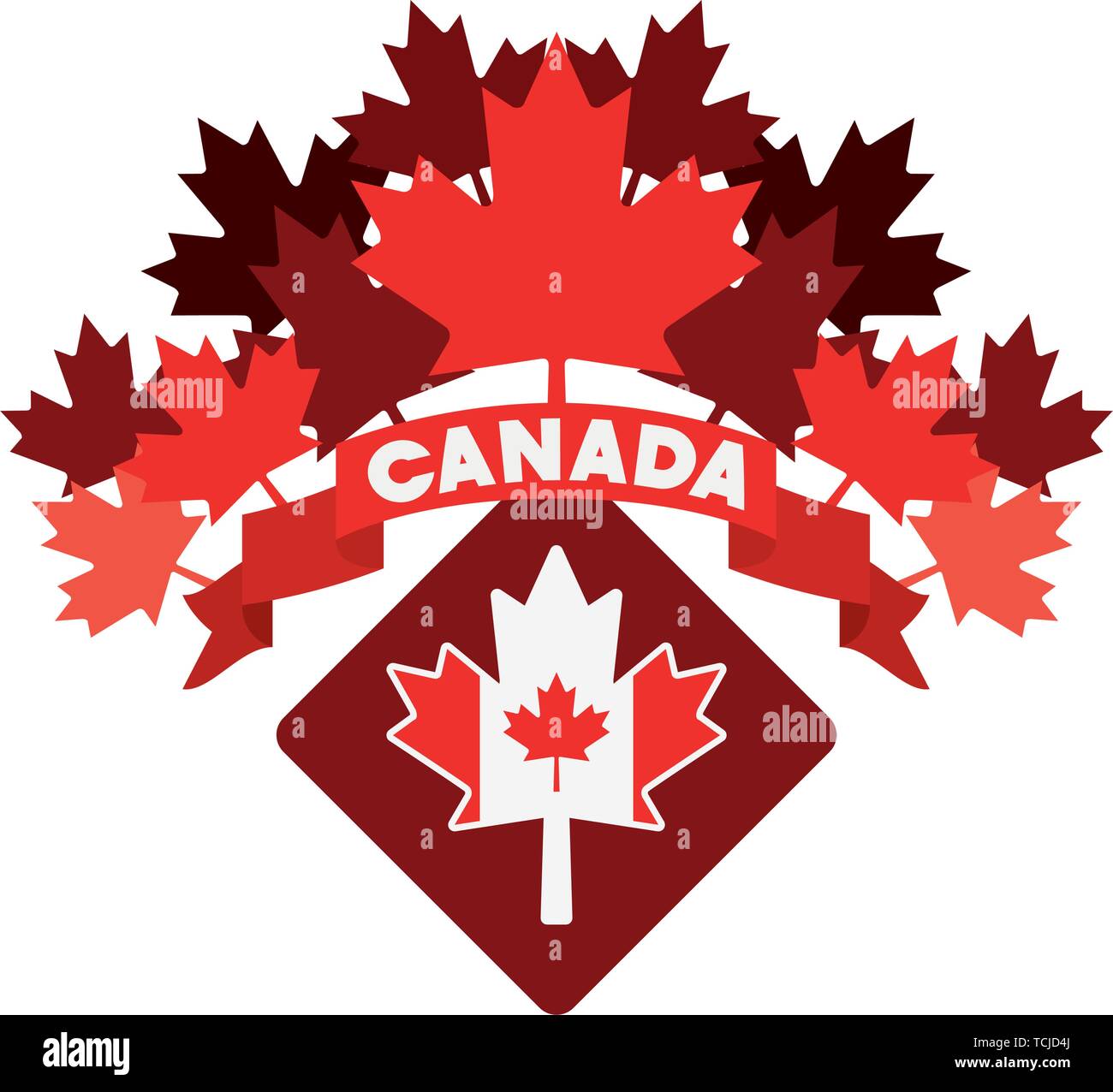 Canada symbol and maple leaf design Stock Vector Image & Art - Alamy