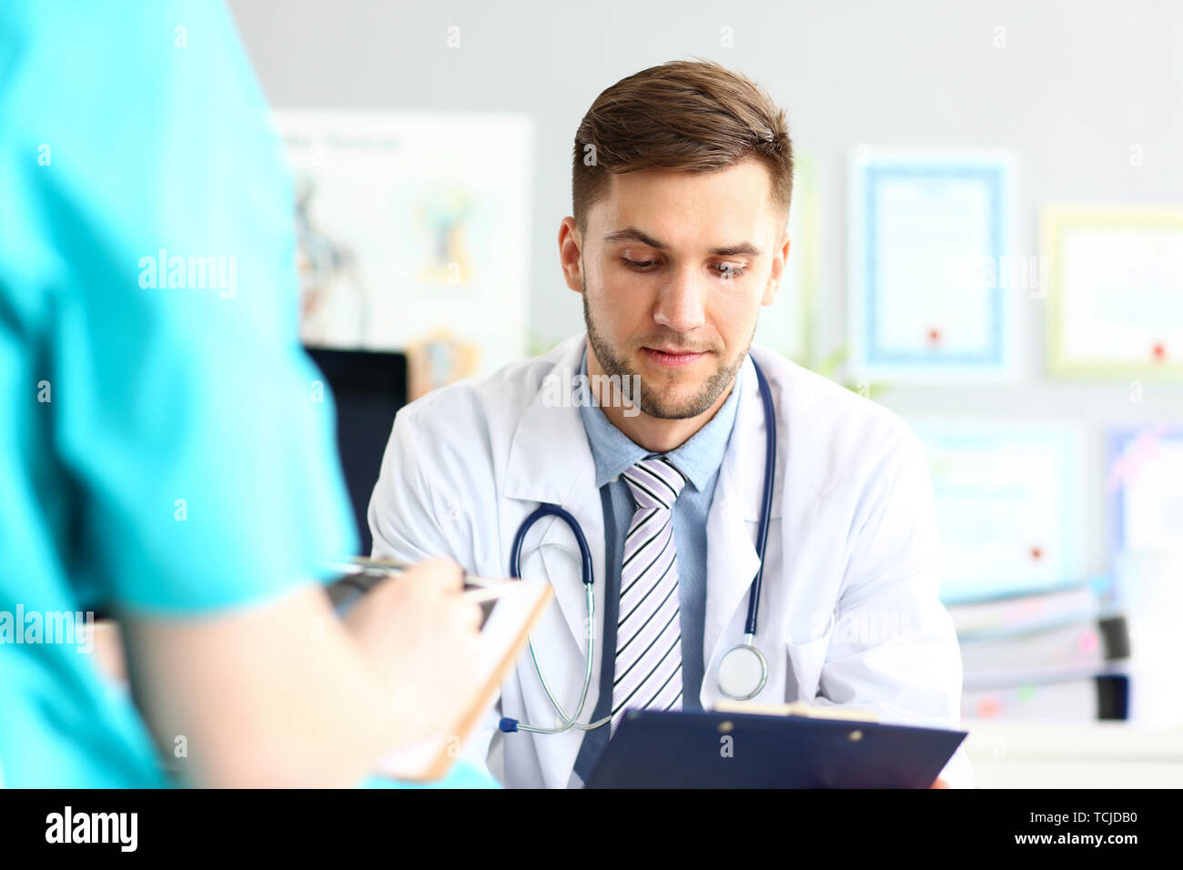 Physician documents hi-res stock photography and images - Alamy