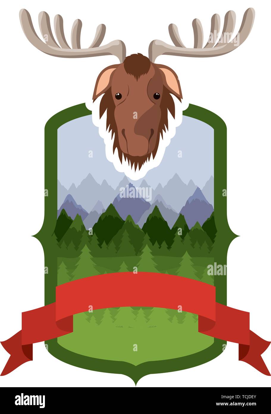 Isolated moose forest animal design Stock Vector Image & Art - Alamy