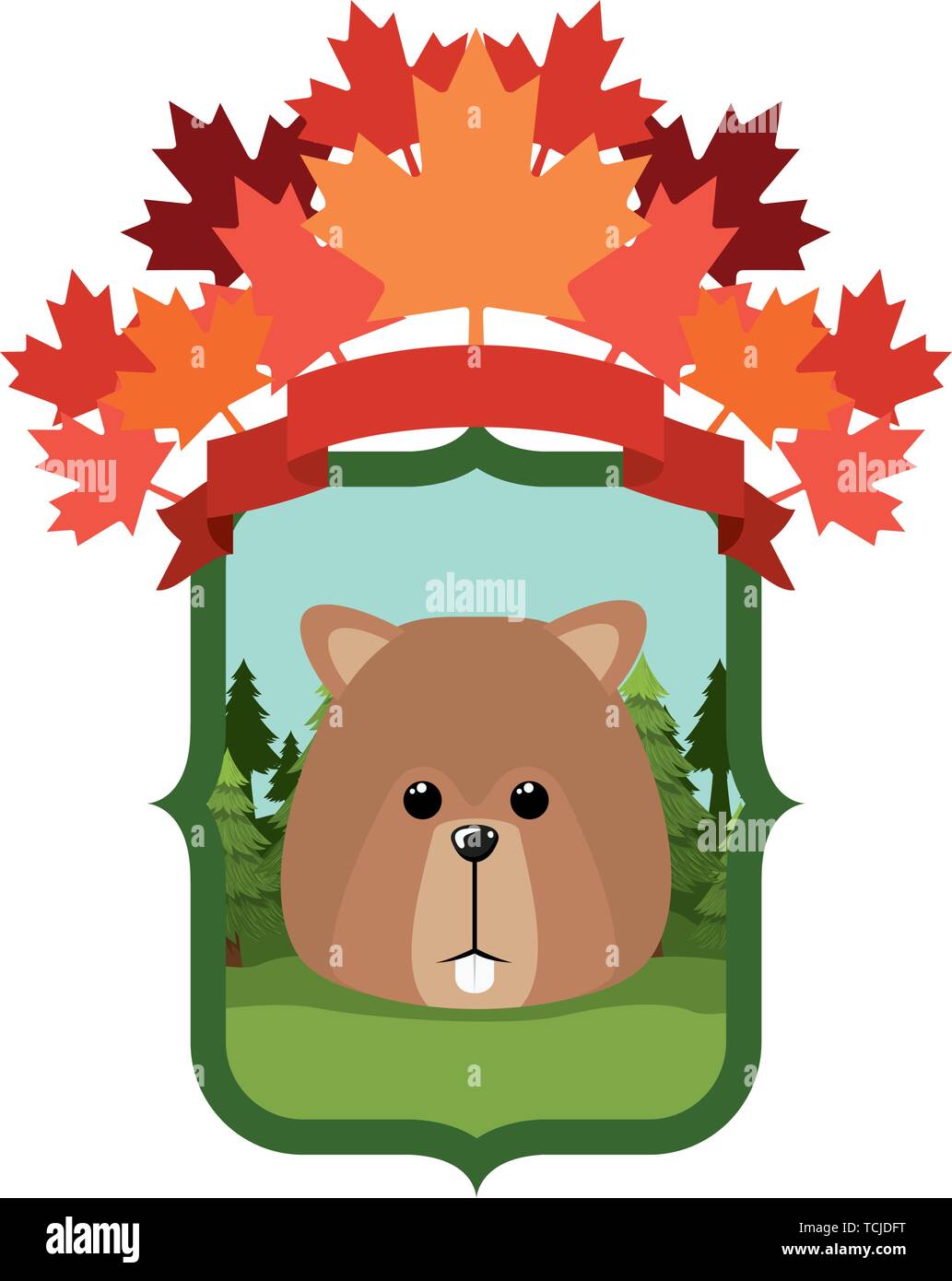 Isolated beaver forest animal design Stock Vector Image & Art - Alamy