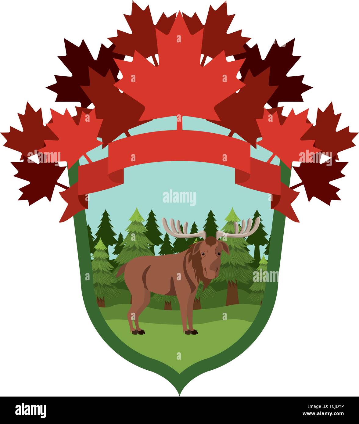 Isolated moose forest animal design Stock Vector Image & Art - Alamy