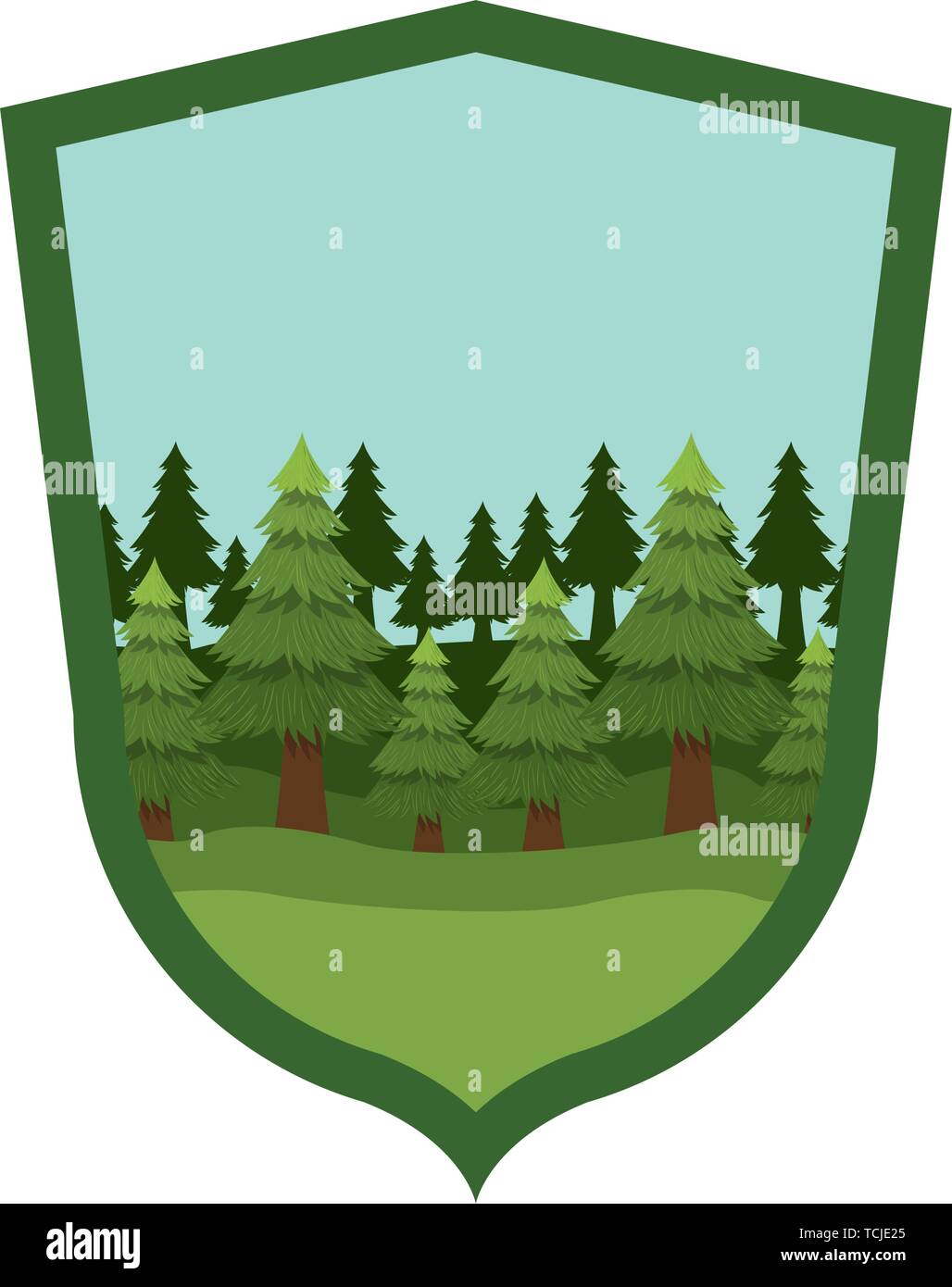 Shield of trees Stock Vector Images - Alamy