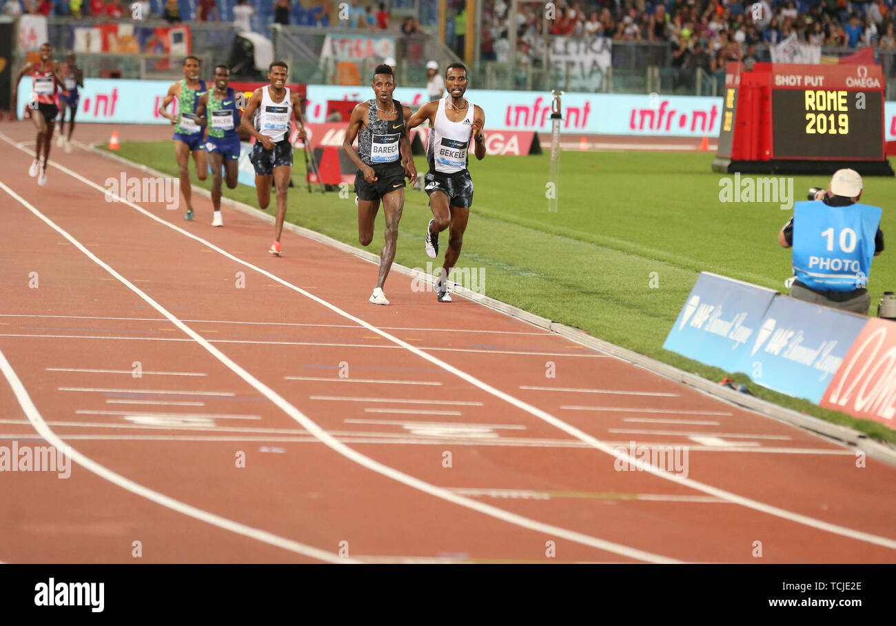 ROME, ITALY - JUN 06: Telahun Haile Bekele and Selemon Barega of ...