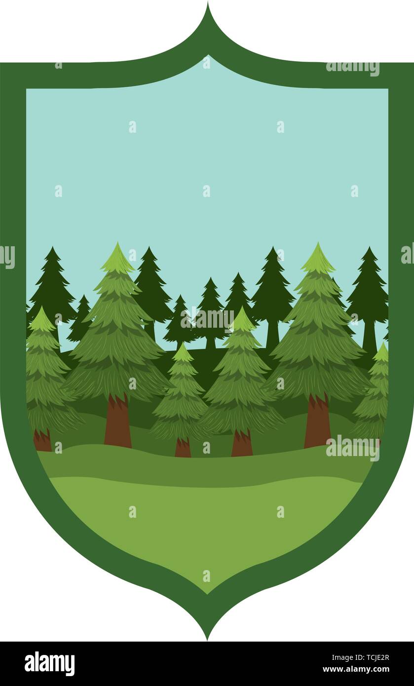 Shield of trees Stock Vector Images - Alamy