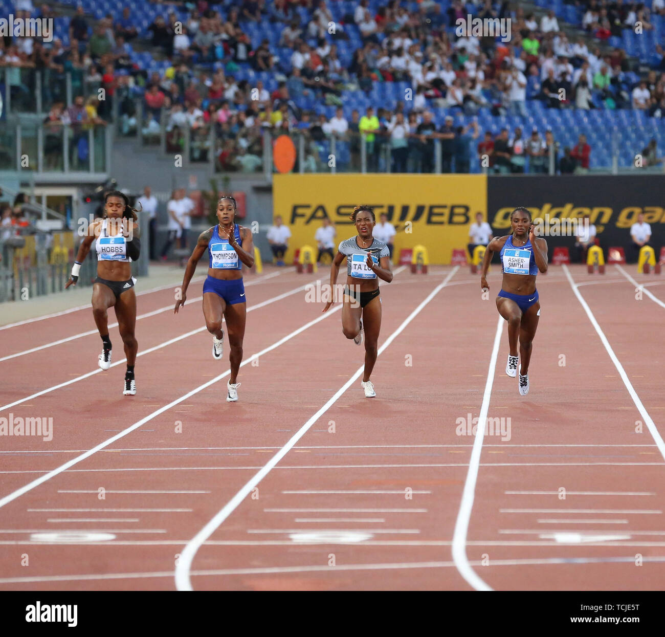 ROME, ITALY - JUN 06: Aleia Hobbs, Elaine Thompson, Marie-Josee Ta Lou ...
