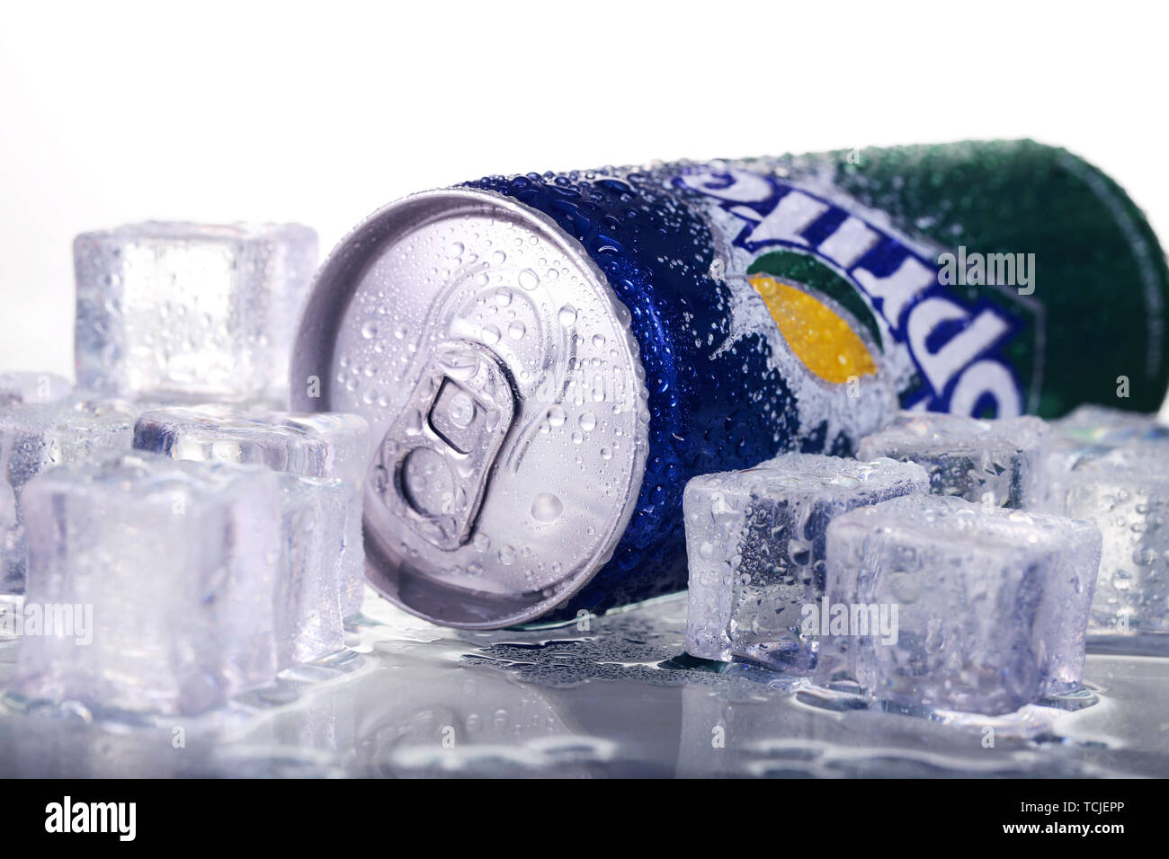 SEVASTOPOL, UKRAINE-JULY 7, 2015: Can of Coca Cola company soft drink ...
