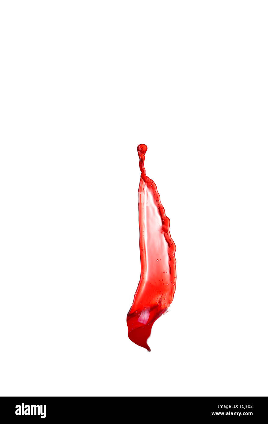 Red wine splashes isolated on white background Stock Photo - Alamy