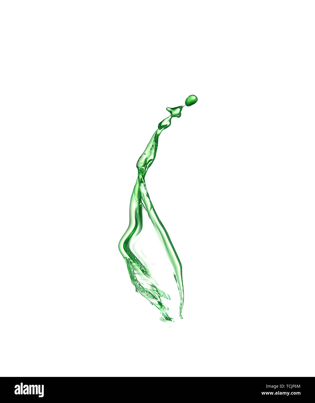 green juice splash on white background Stock Photo - Alamy