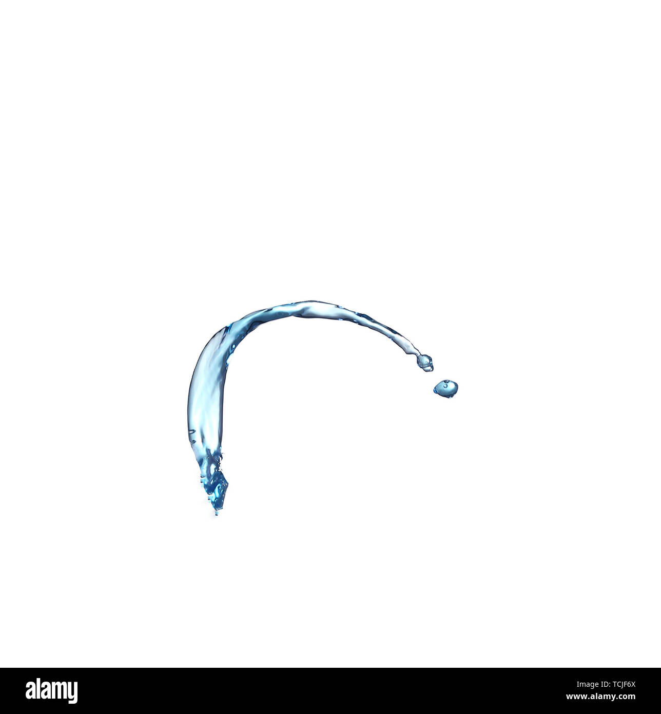 Blue splash closeup shoot, isolated on white background Stock Photo - Alamy