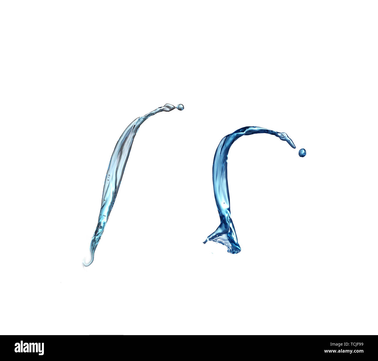 Blue splash closeup shoot, isolated on white background Stock Photo - Alamy