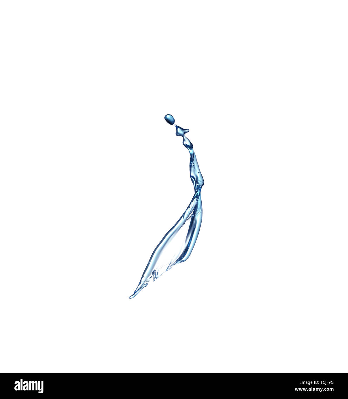 Blue splash closeup shoot, isolated on white background Stock Photo - Alamy