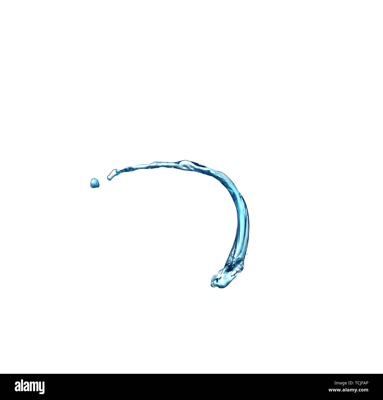 Blue splash closeup shoot, isolated on white background Stock Photo - Alamy