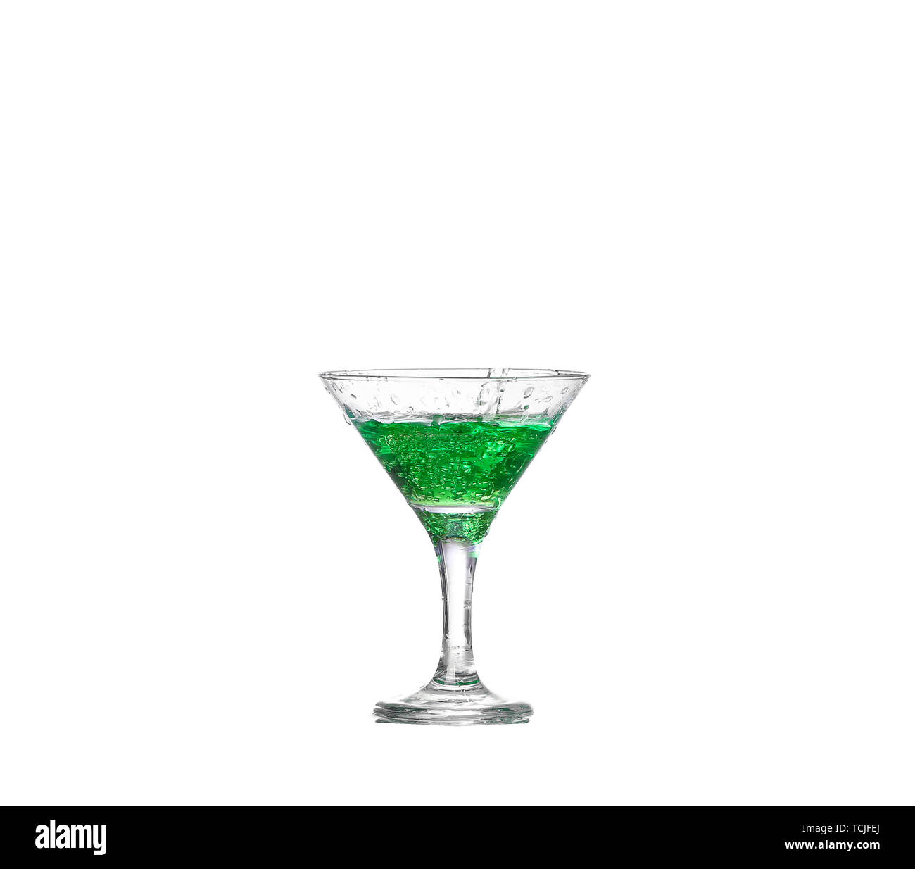 green cocktail with isolated on white background Stock Photo - Alamy