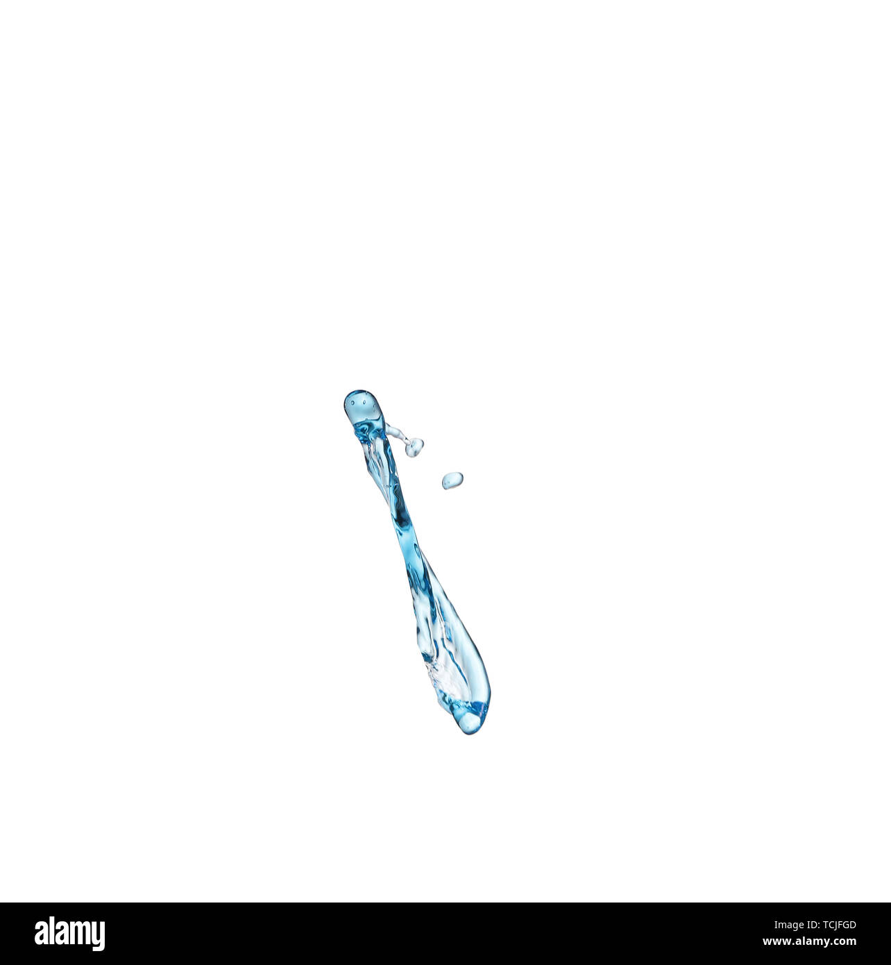 Blue splash closeup shoot, isolated on white background Stock Photo - Alamy