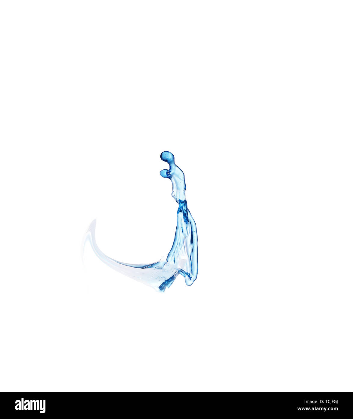 Blue splash closeup shoot, isolated on white background Stock Photo - Alamy