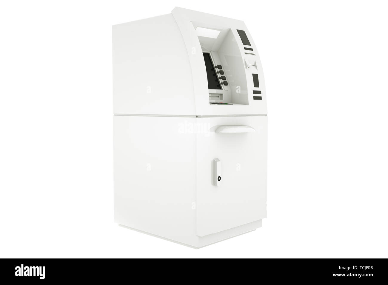 ATM Bank Cash Machine Isolated on white background - 3d Illustration Stock Photo - Alamy