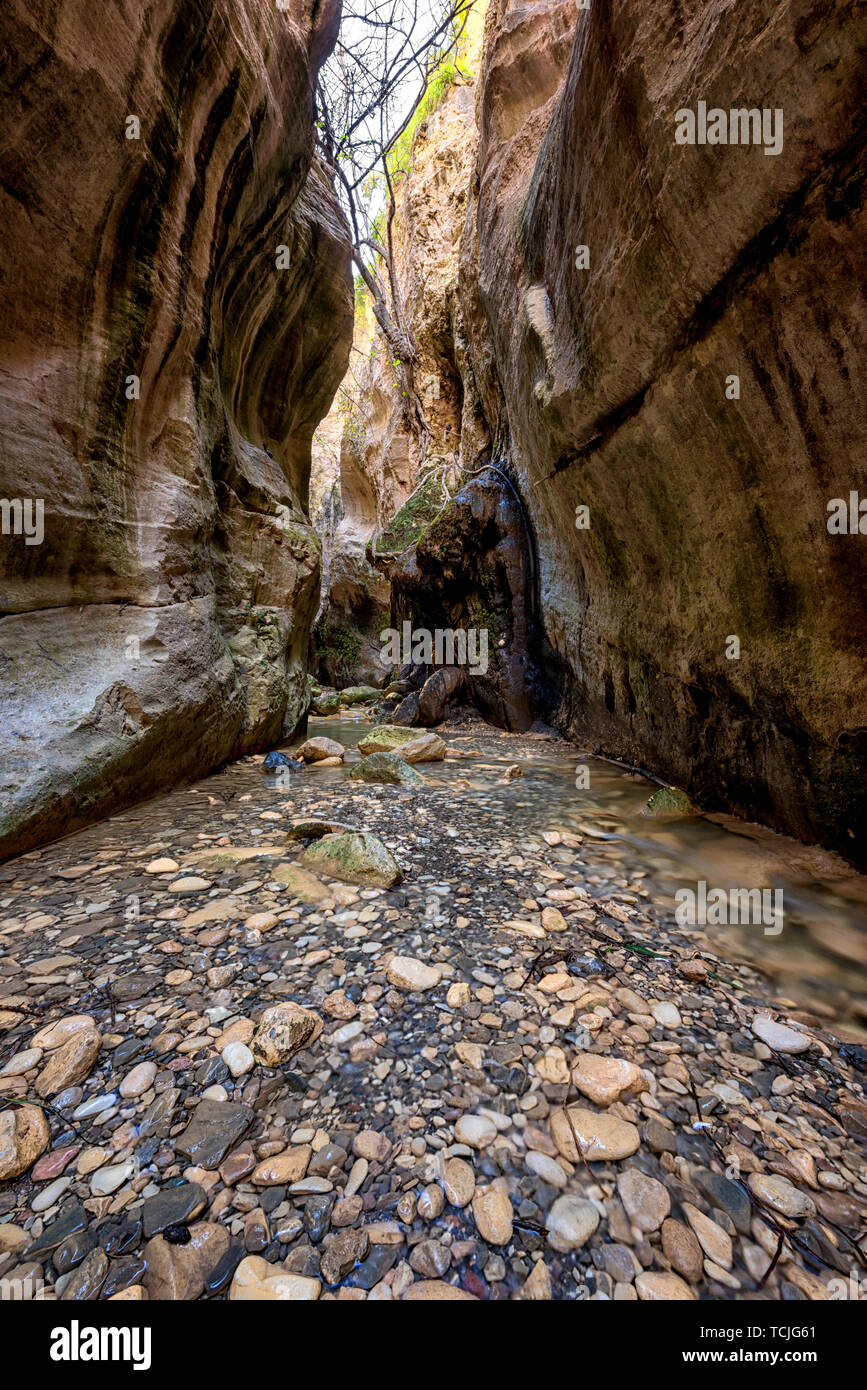 Amazing Avakas gorge, nature landscape, Cyprus. View of the popular ...