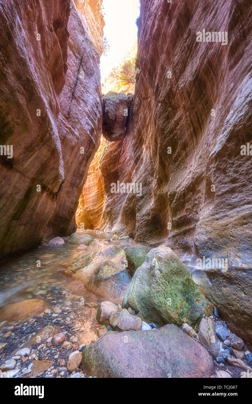 Amazing Avakas gorge, nature landscape, Cyprus. View of the popular ...