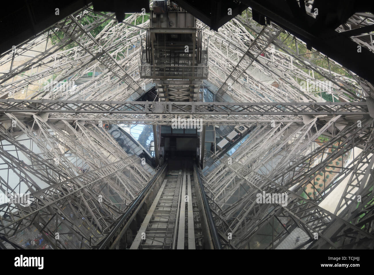 Bottom view of Eiffel Tower in Paris France Stock Photo - Alamy