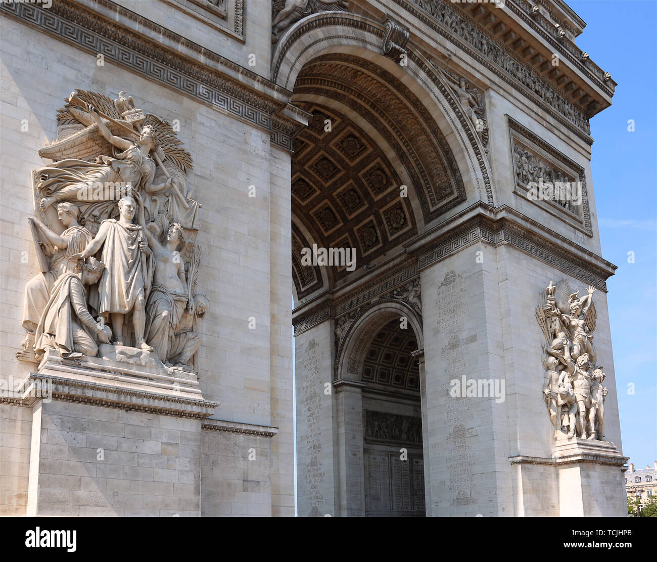 Huge Triumphal Arch called Arc de Triomphe in Paris France Stock Photo ...