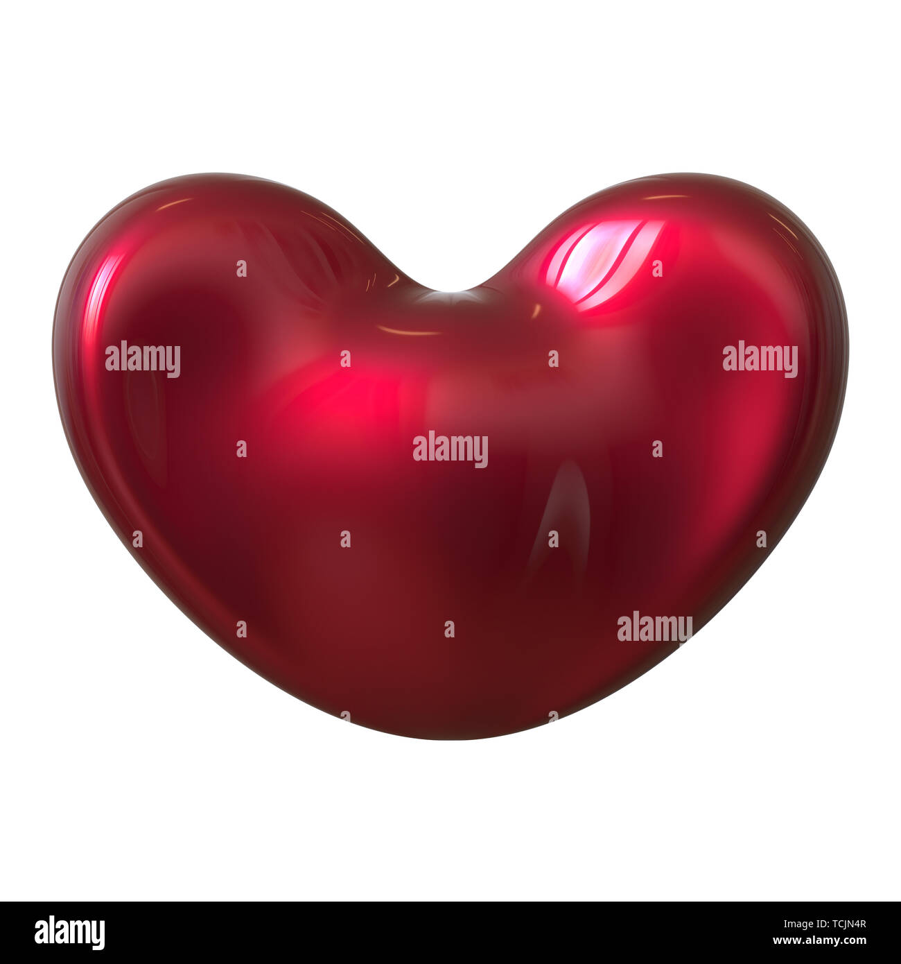 Red heart shape Love symbol glossy. Wedding marriage greeting card odd ...