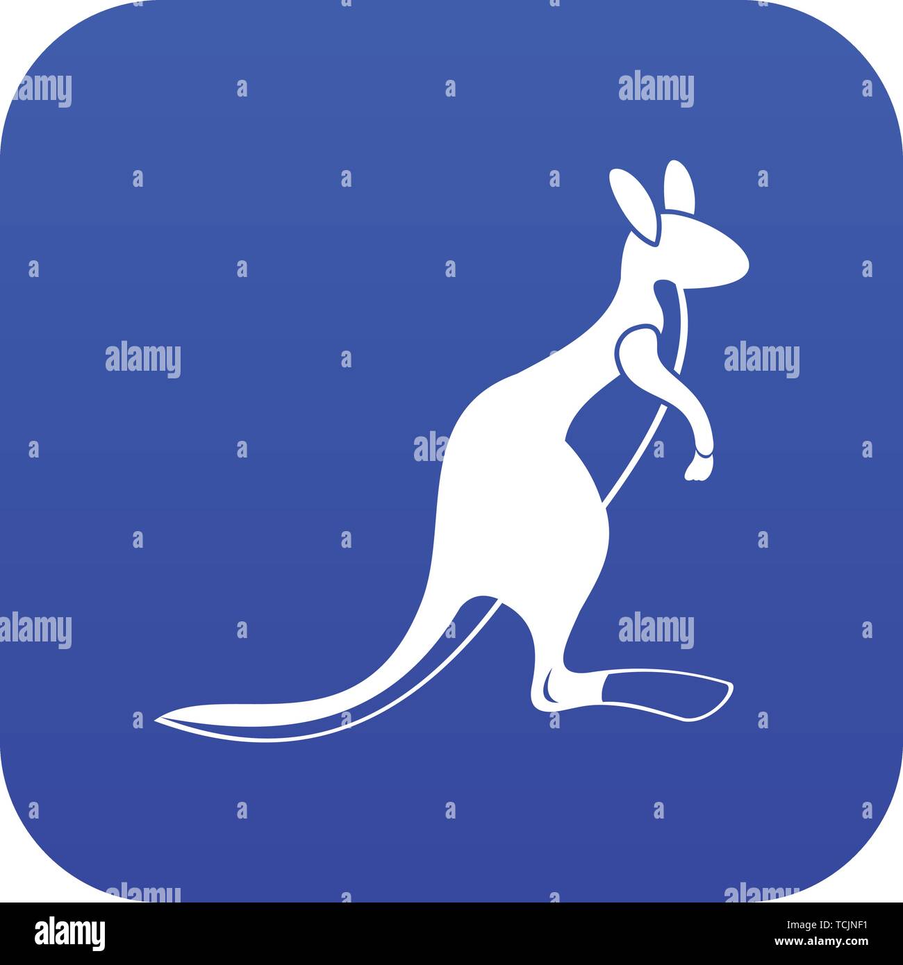 Kangaroo icon digital blue Stock Vector Image & Art - Alamy