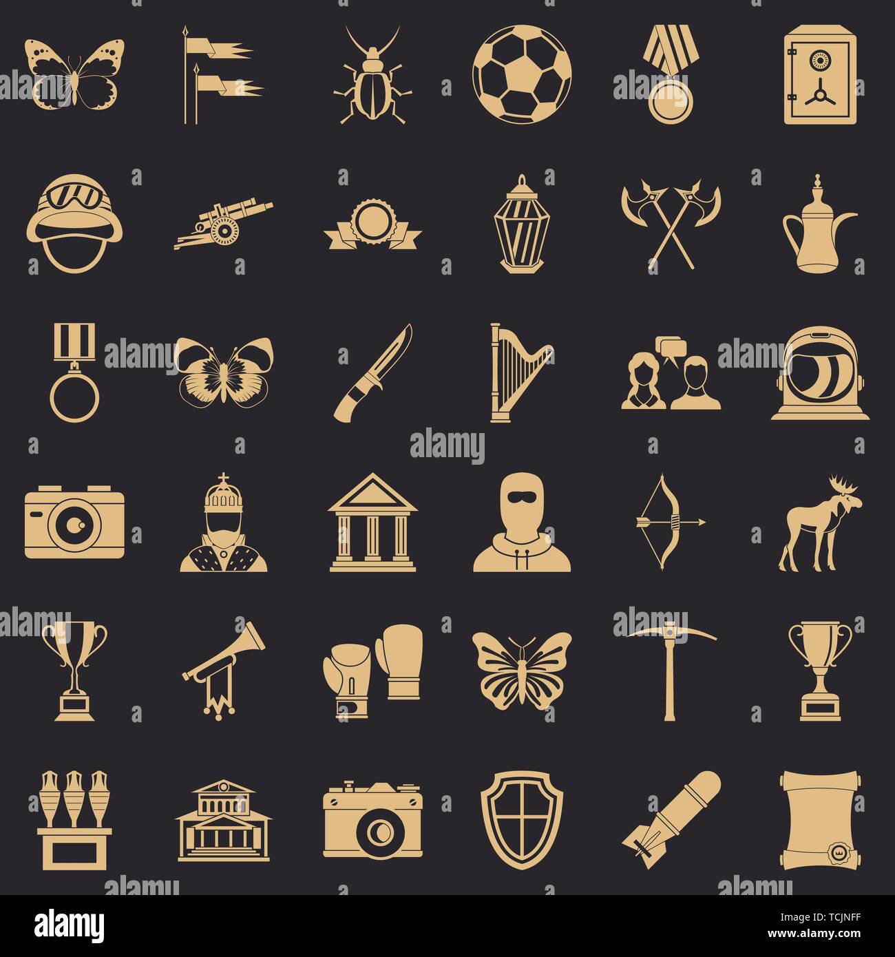 Museum science icons set, simple style Stock Vector Image & Art - Alamy