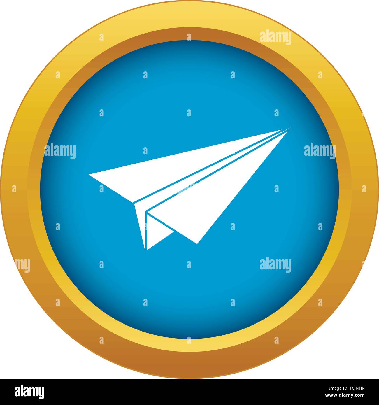 Paper airplane icon blue vector isolated Stock Vector Image & Art - Alamy