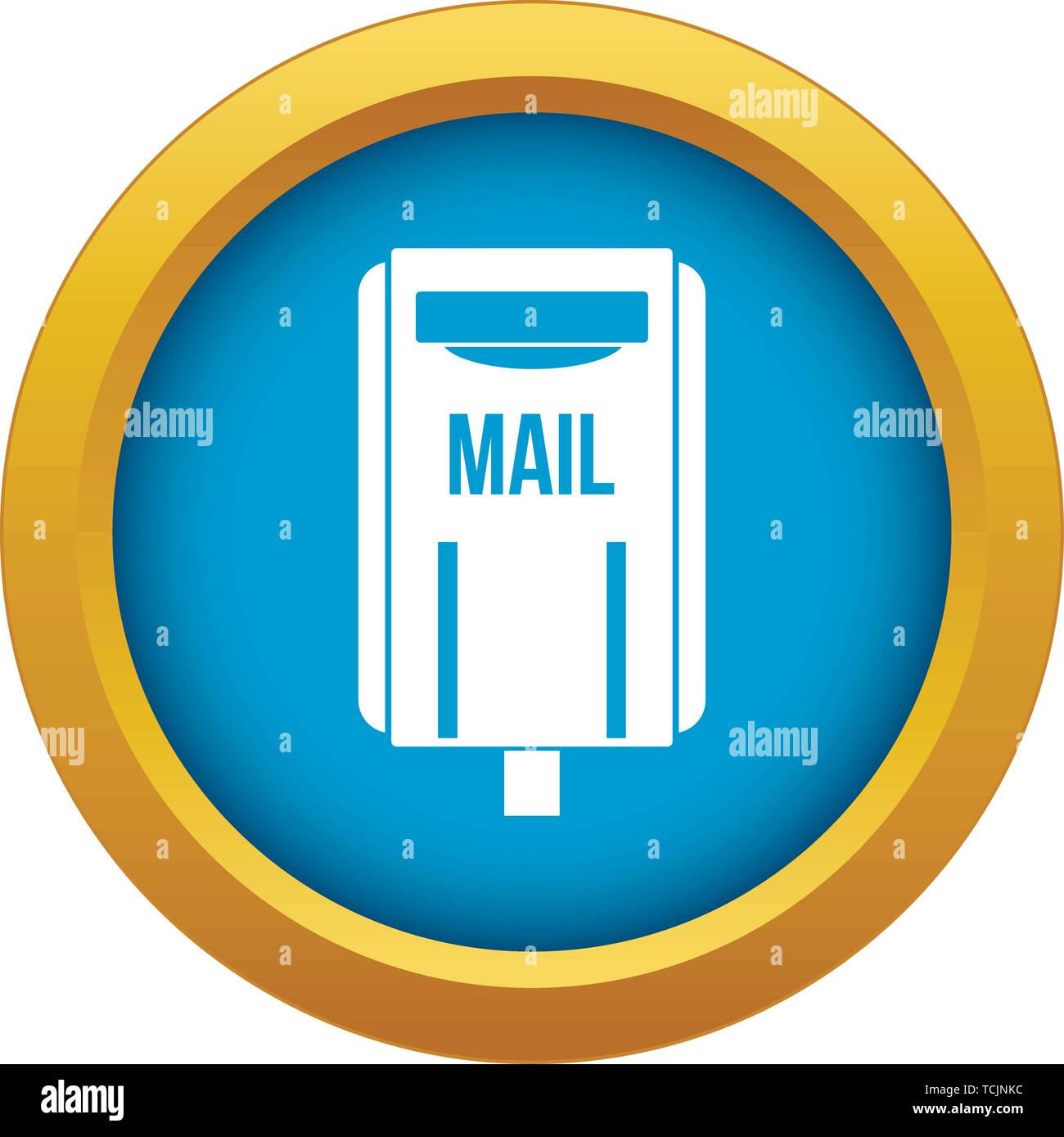 Post box icon blue vector isolated Stock Vector Image & Art - Alamy