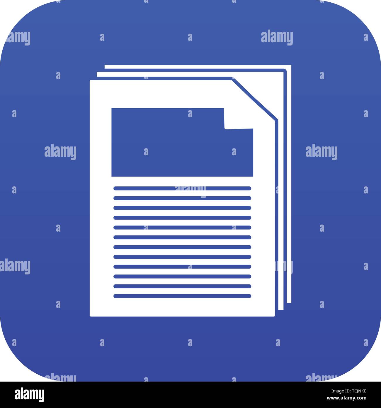 Paper icon blue vector Stock Vector Image & Art - Alamy