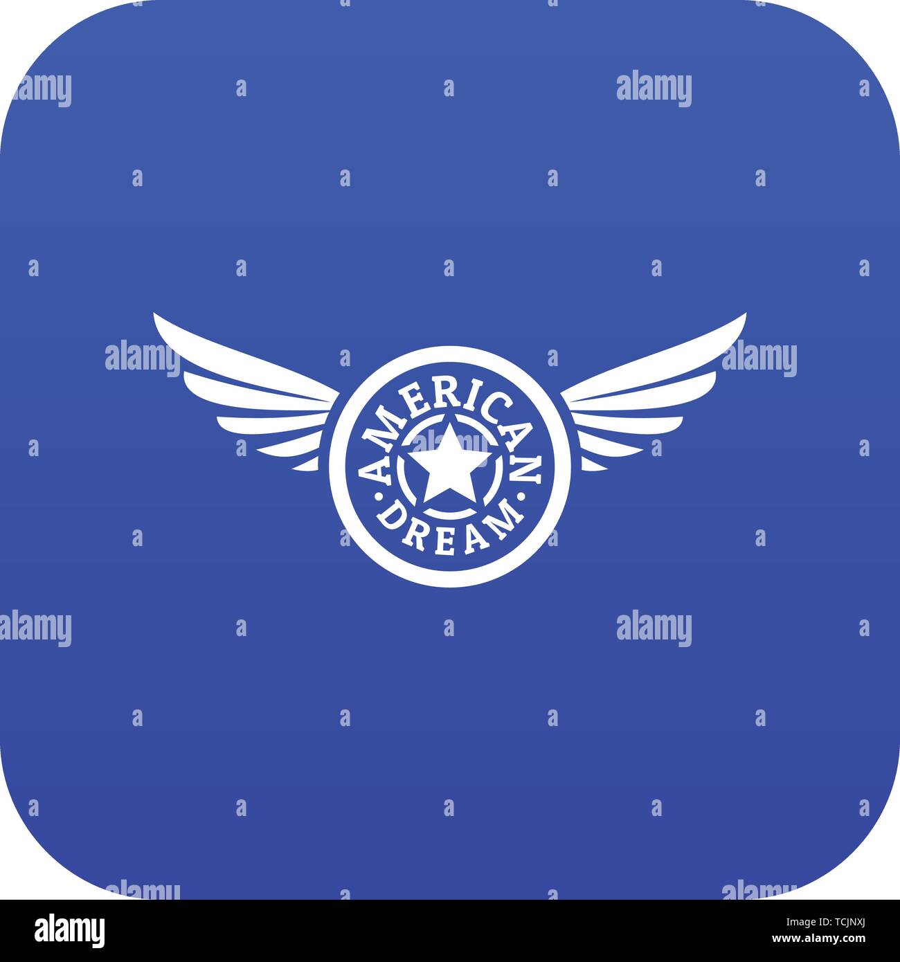 American dream icon blue vector Stock Vector Image & Art - Alamy