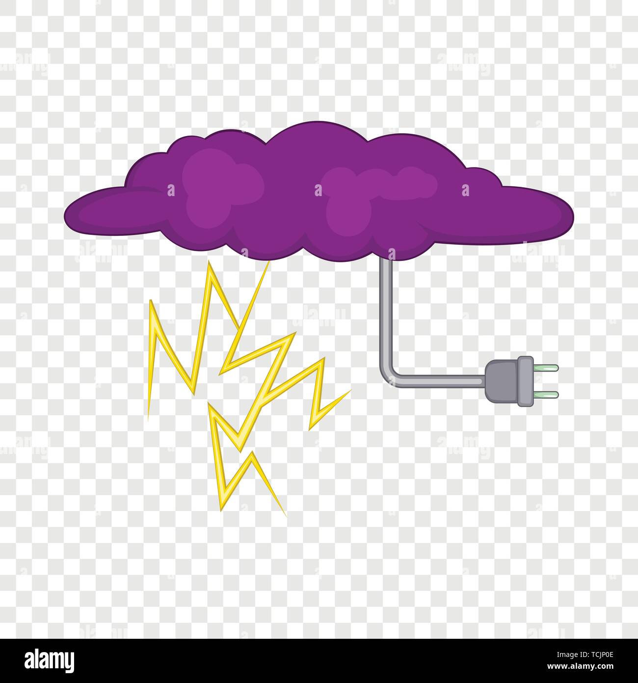 Lightning icon, cartoon style Stock Vector Image & Art - Alamy