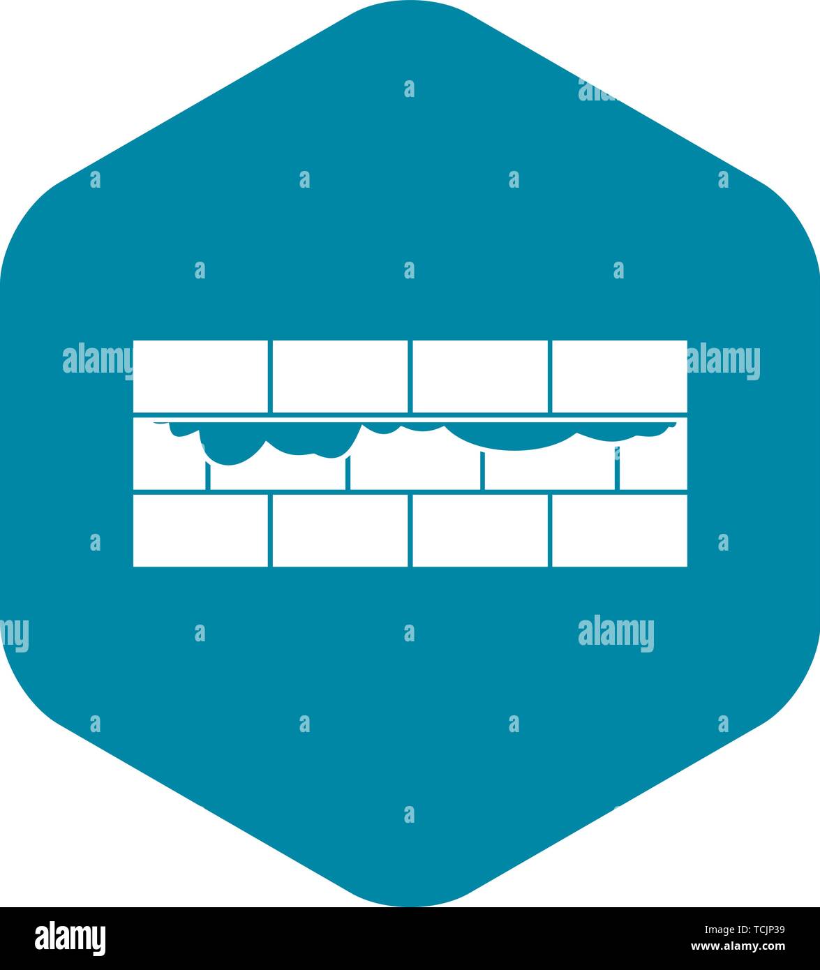 Brick wall icon, simple style Stock Vector Image & Art - Alamy