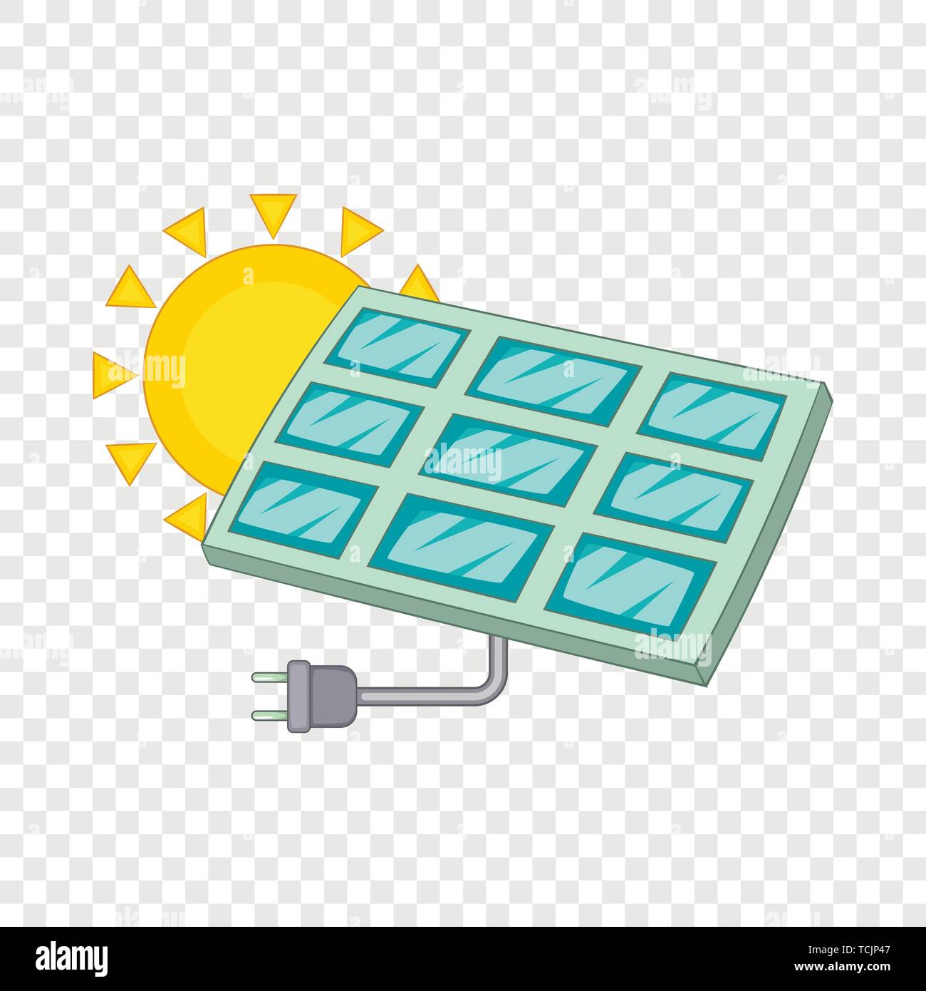 Solar battery icon, cartoon style Stock Vector Image & Art - Alamy