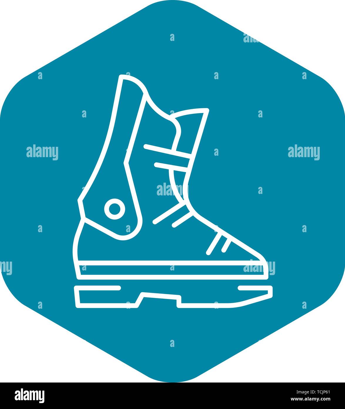 Ski boot icon, outline style Stock Vector Image & Art - Alamy