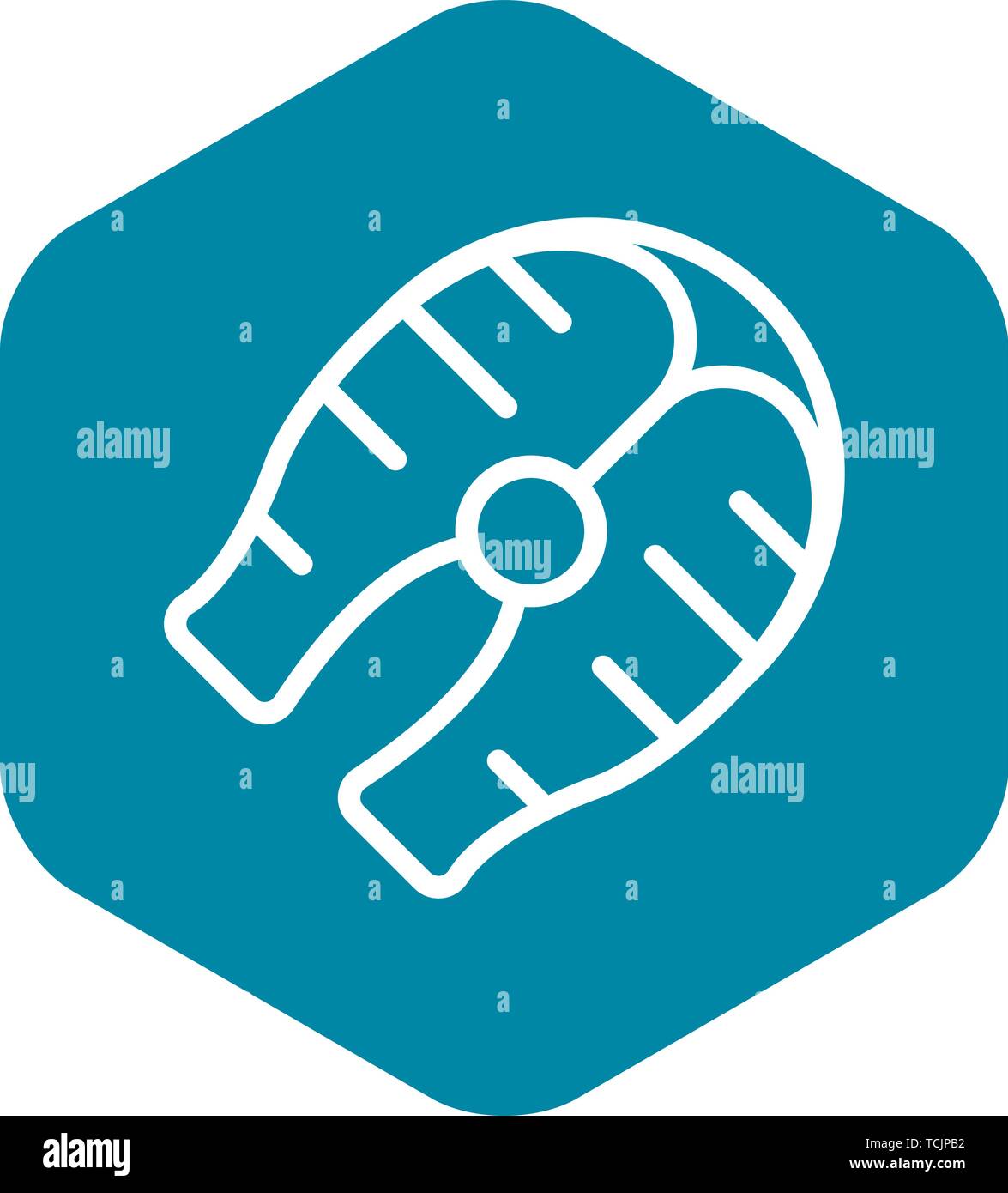 Cut slice fish icon, outline style Stock Vector Image & Art - Alamy