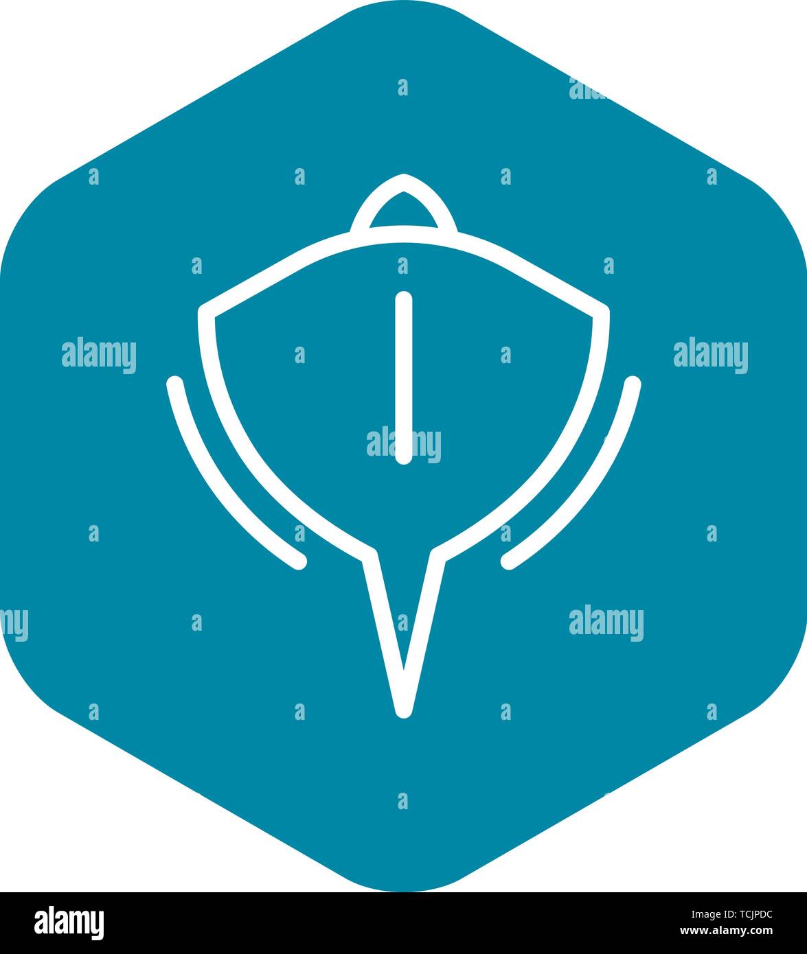 Manta fish icon outline hi-res stock photography and images - Alamy